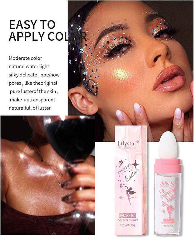Amazon.com : DAGEDA 3 Colors Body Glitter Highlighter Stick, Body ...