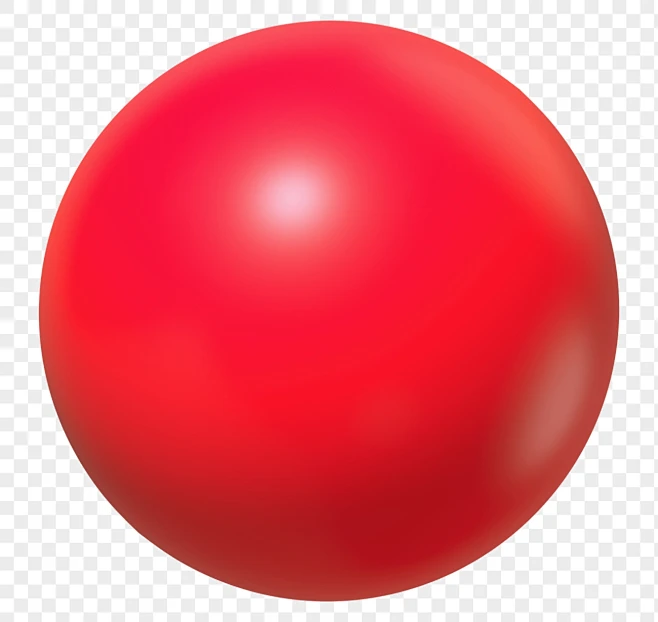3D shape png red sphere sticker, transparent background-花瓣网