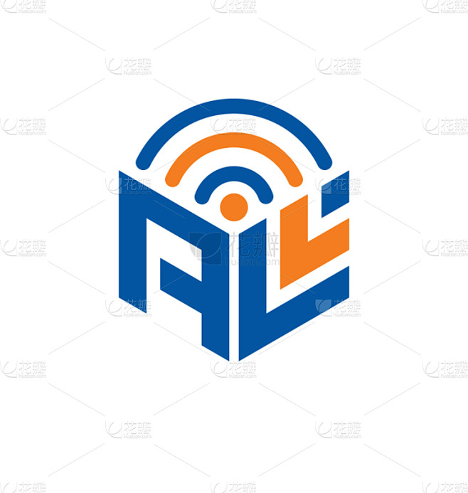 abstract polygonal al logo al letter logo