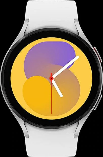 Gradient Font 05 watch face displayed on the Galaxy Watch5.-花瓣网