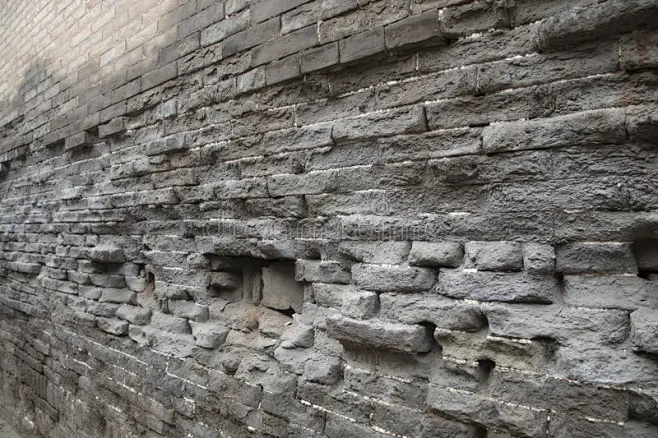 Download Gray Damaged Old Brick Wall Stock Image - Image of erosion ...