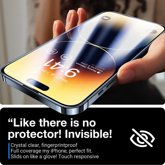 Amazon.com: TORRAS Diamond Shield for iPhone 14 Pro Screen Protector ...