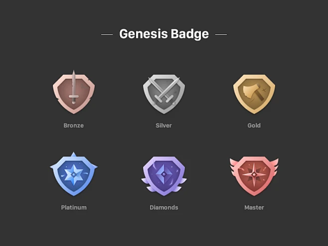 Icon-Genesis徽章颜色ui徽章图标-花瓣网