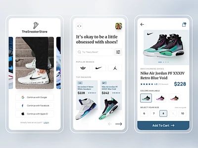 Online Sneaker Store uidesign ux ui design fashion app mobile app ...