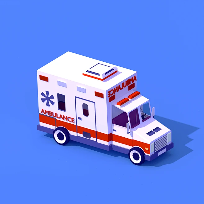 Low Poly Ambulance Car : My third Low Poly Car for Portfolio and game ...