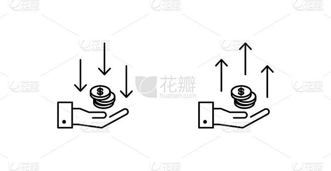 收入和支出图标