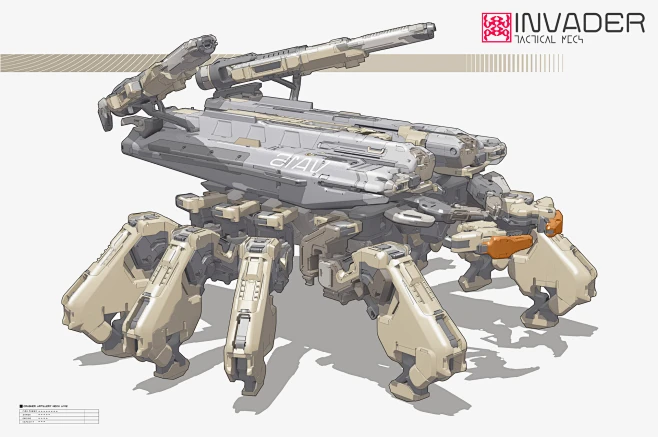 "Invader" mech pack-花瓣网