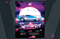 80s Flyer Retrowave Poster Synthwave DJ Disco Dance Party