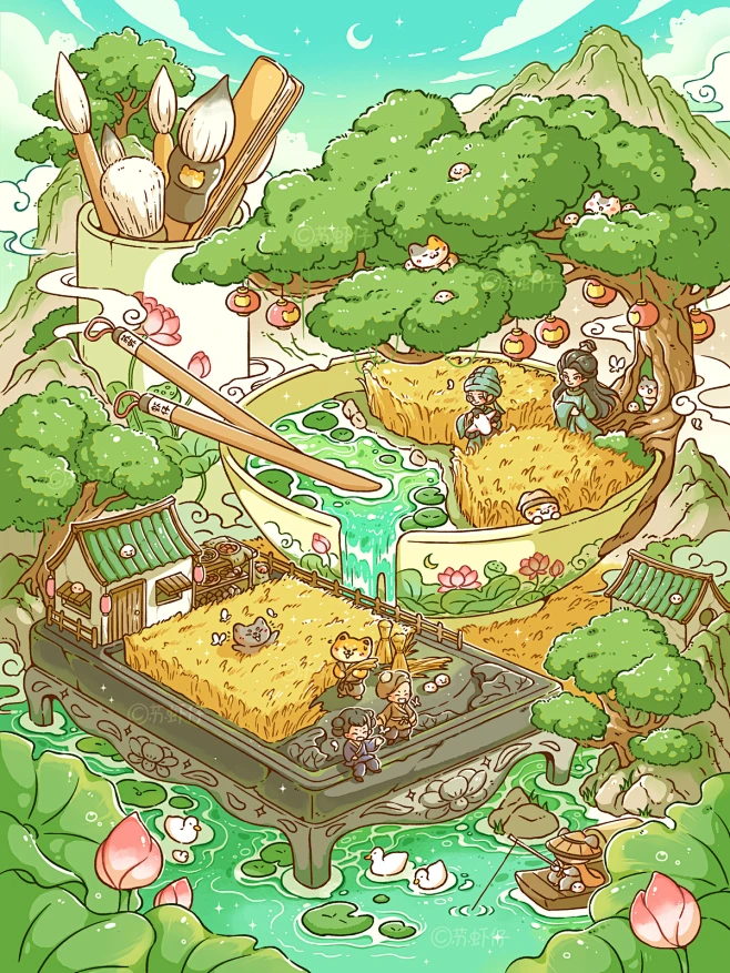 近期iPad合集_苏虾仔__插画师作品_涂鸦王国gracg.com-花瓣网