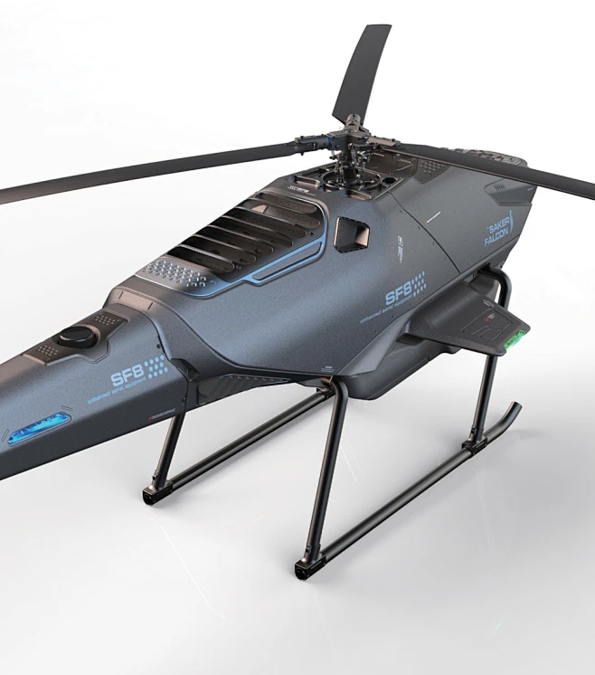 UAV-SF8A | 红点设计概念大奖 | SF8A是一种单转子涡轮轴工业民用无人机（UAV），具有鲨鱼仿生的流线型空气动力学设计，最高可承载 ...