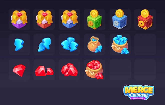 Food cartoon concept art Digital Art Game Art Items merge game art ...