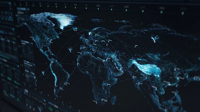 Maps FUI / Screen graphics - Shutterstock | 地图 全球监控-花瓣网