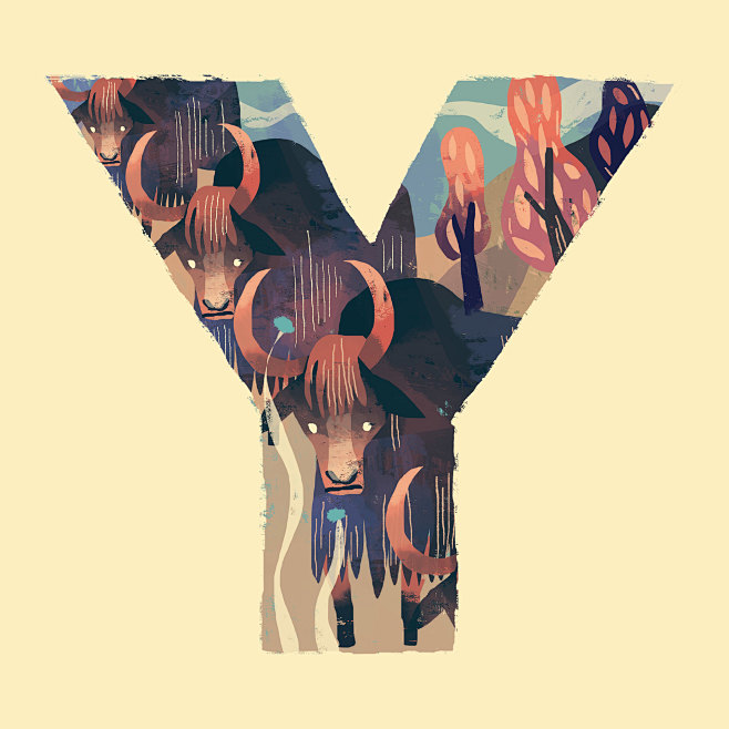 36 Days of Type - 2017，Y for Yak 牦牛