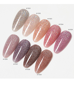 美甲-花瓣网|陪你做生活的设计师 | 莫兰迪色之低饱和度色系美甲