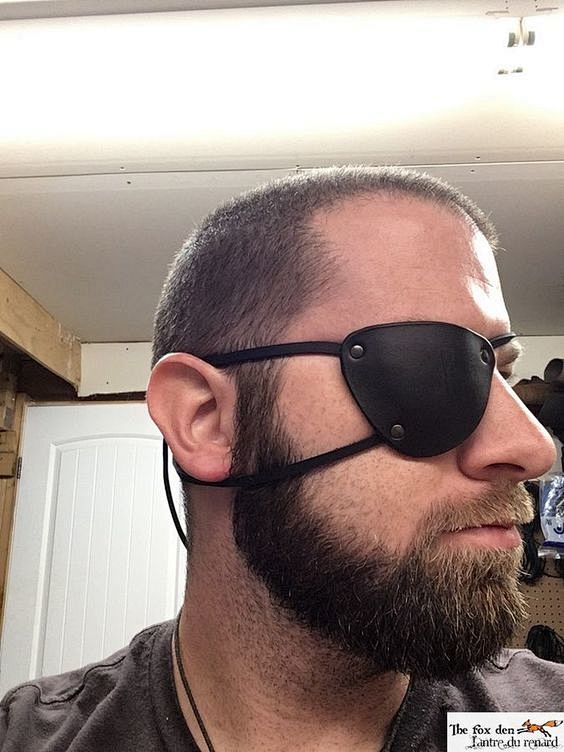 Metal gear solid V snake eye patch made of thick leather, cosplay ...
