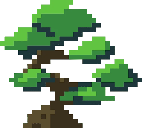 Bonsai Tree Pixel-花瓣网