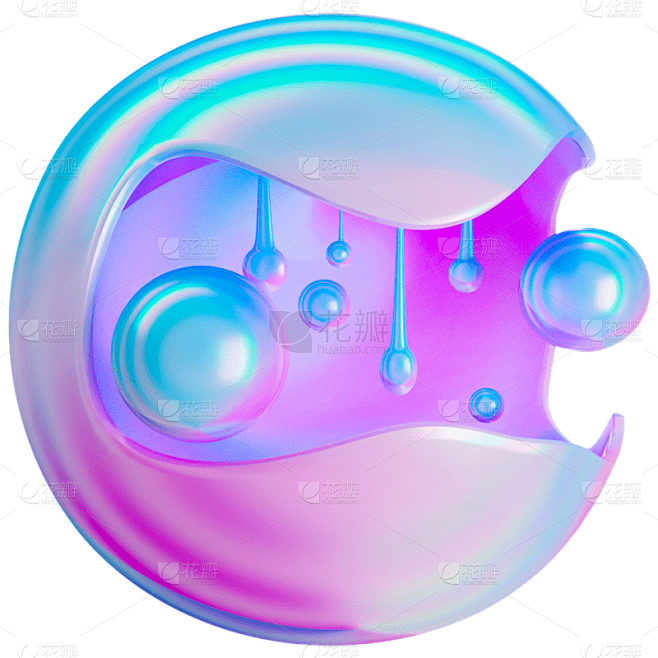 C4D-3D立体酸性风设计球体10