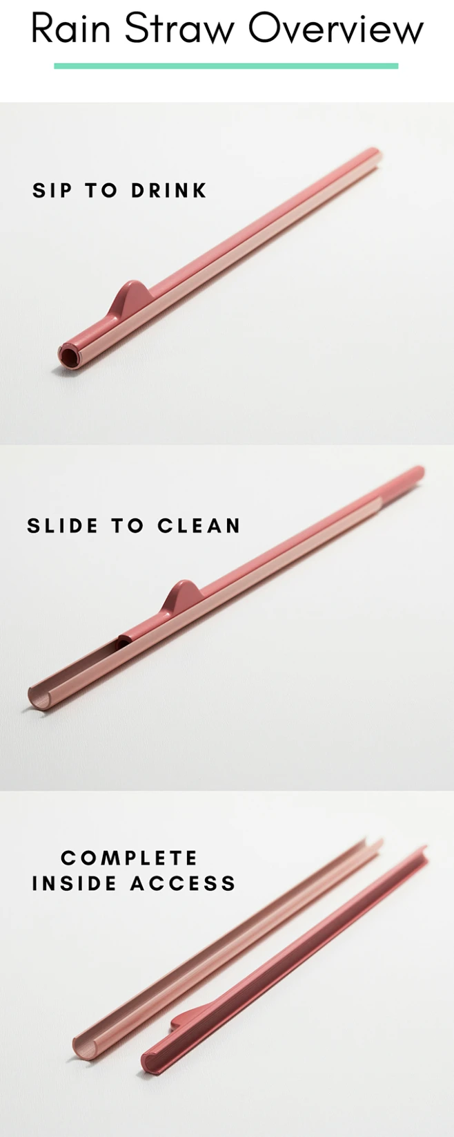 Rain Straw: The Reusable Slide-Apart Straw for Easy Cleaning ...