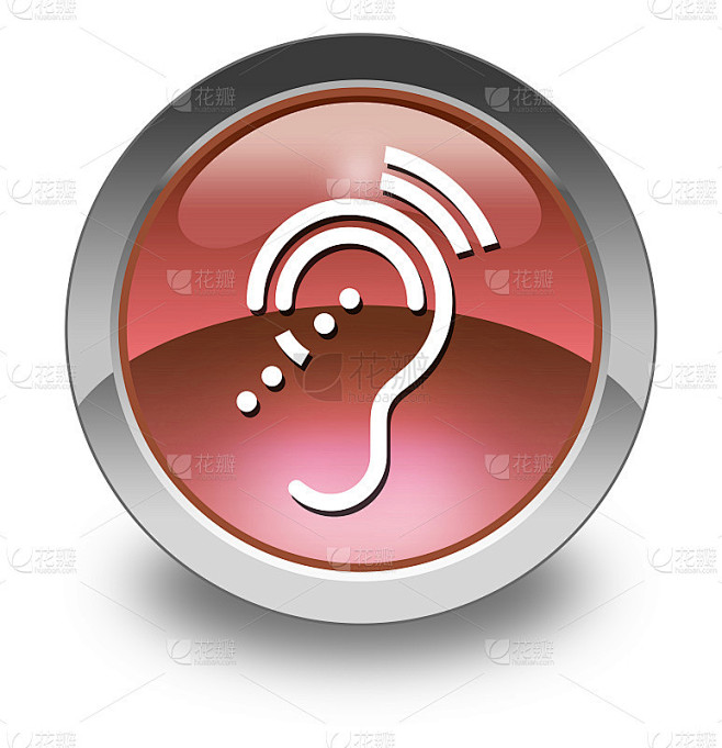 图标，按钮，象形图听力障碍