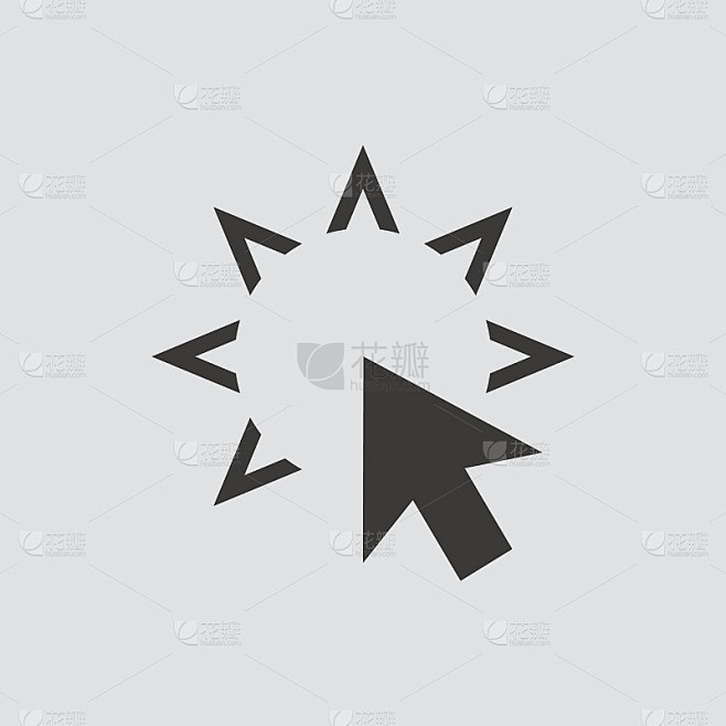 Mouse arrow icon isolated of flat style.