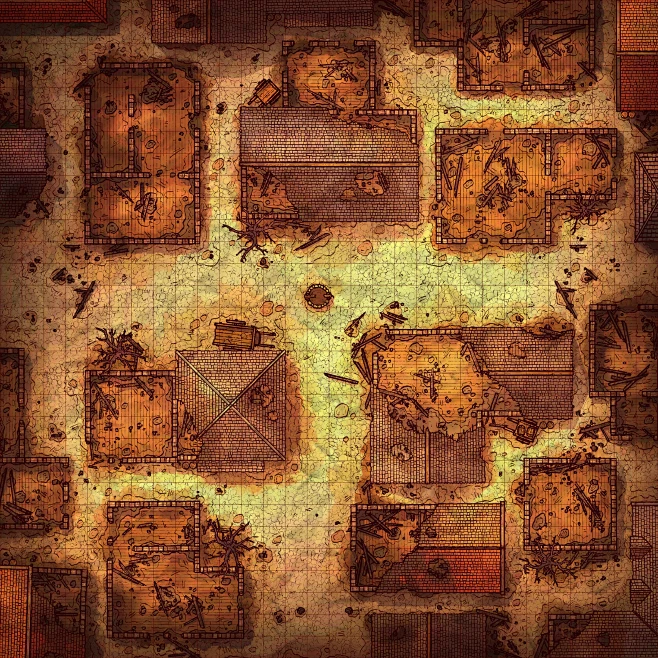 Razed_Street_Sunset图片_Neutral Party DND地图图片素材-花瓣网