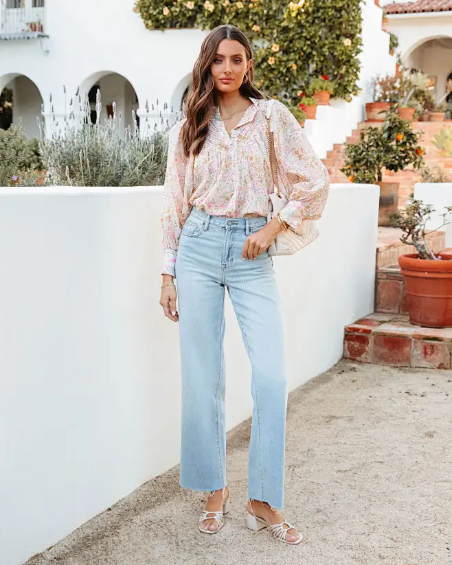Jemma Cotton Floral Button Down Top : True to Size 100% Cotton Hand ...
