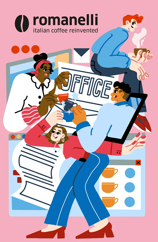 Romanelli Coffee – Packaging Illustrations on Behance-花瓣网