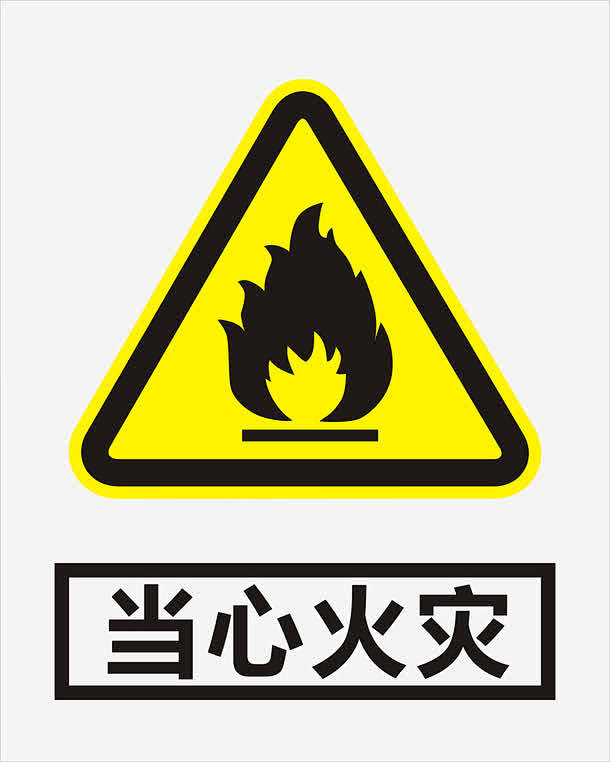 当心火灾矢量图标_88ICON https://88icon.com 安全标识牌 城市建筑 工地安全标识牌 建筑家居 工地安全标识牌模板