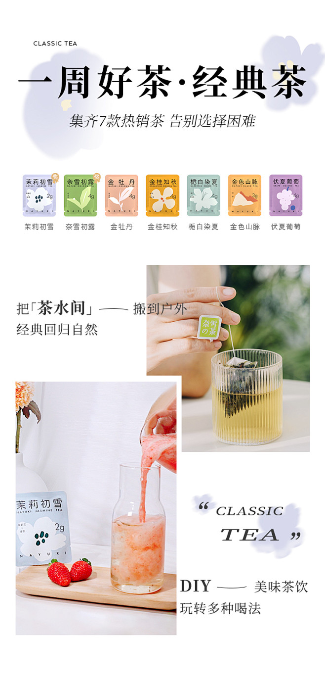 奈雪的茶一周好茶7袋/盒茶包冷泡水果茶花茶乌龙茶伴手礼盒多口味-tmall.com天猫