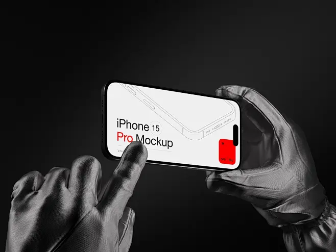 Futuristic Handheld iPhone 15 Pro Device Mockup | ls.graphics : Offer a ...