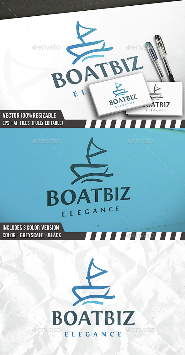 船的标志——对象标识模板Boat Logo - Objects Logo Templates机构锚,海滩酒店,蓝色,船,订舱,俱乐部,有创造力 ...