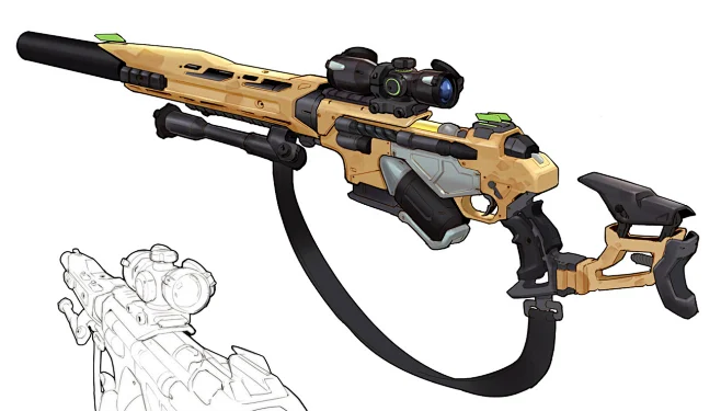 来自《守望先锋》的安娜狙击手武器艺术-花瓣网