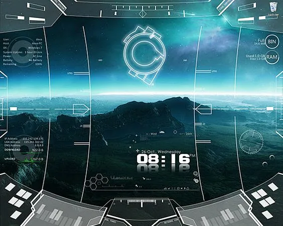 Hi Tech, Future, Sci Fi, Mega Gadgets, Intergalactic, Movies & Games Inspired Rainmeter Skins. # ...