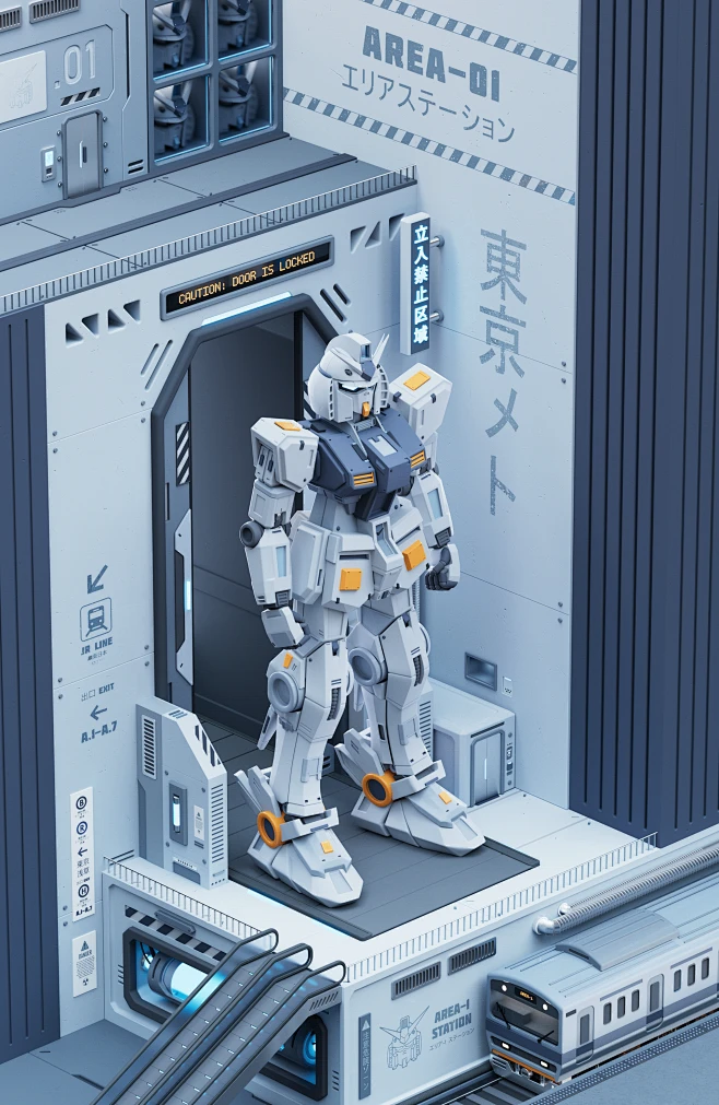 AREA-01 Station │ Concept art图片_IP 卡通 人物 模型 角色 设计图片素材-花瓣网