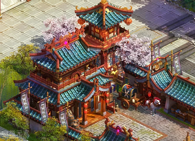 超高清Q版主城地图一张-地图场景-微元素Element3ds - Powered by Discuz!-花瓣网