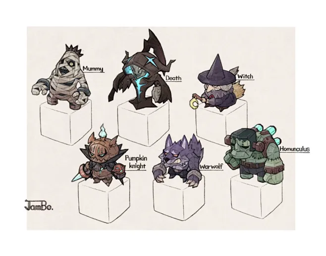 This may contain: an image of some cartoon characters on ice cubes with ...