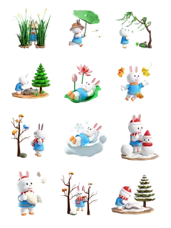 rabbit rabbit illustration IP design IP cartoon rabbit Rabbit cartoon ...