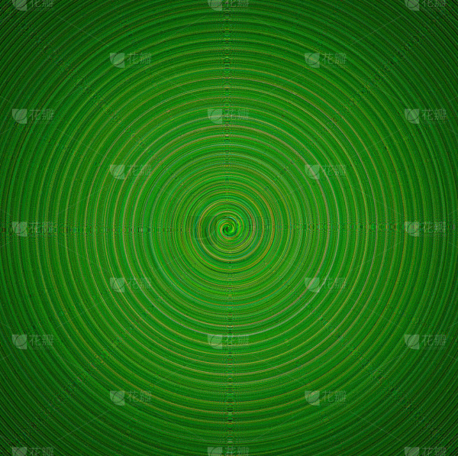 绿色旋转圆波背景。