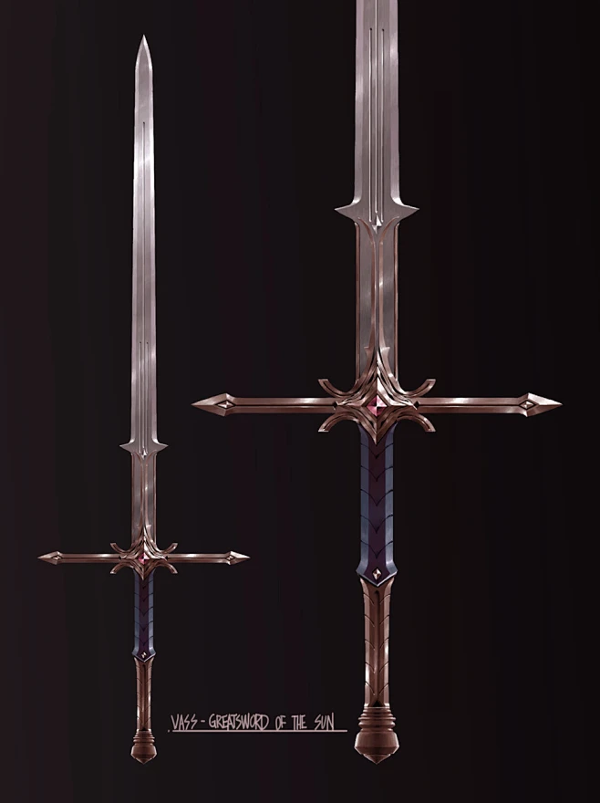 Vass & Nym, Adam Lee : Weapon designs for personal project.-花瓣网