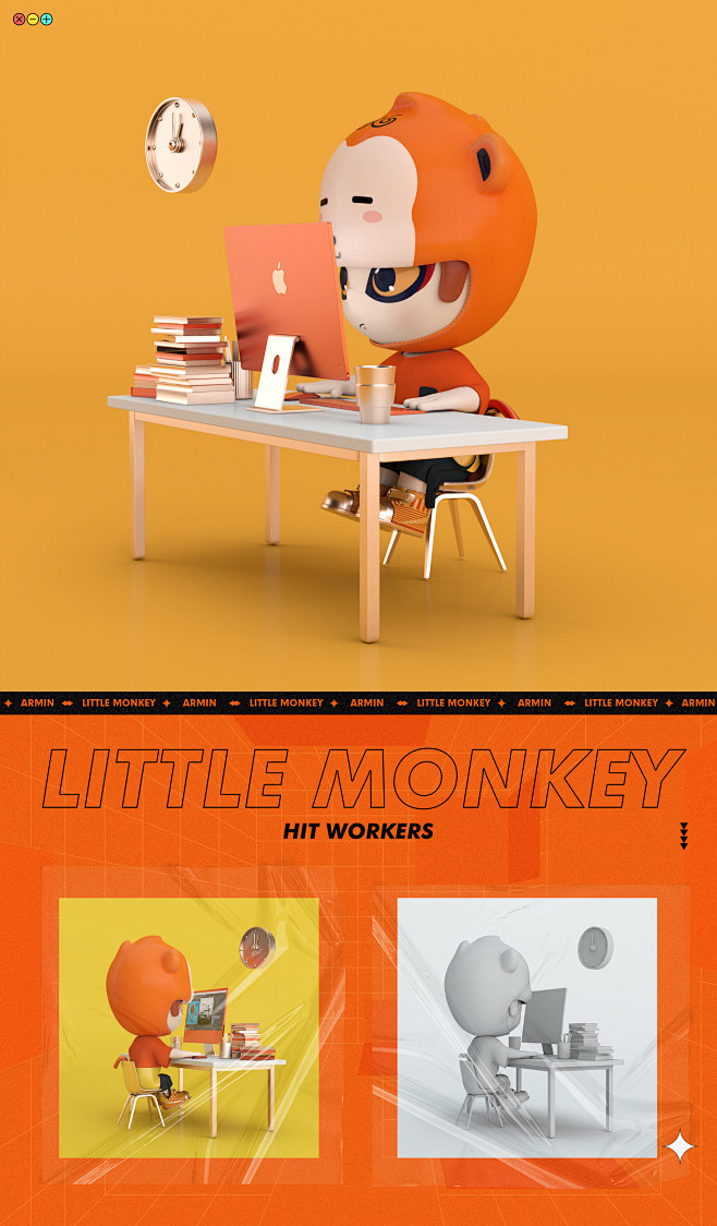 第二弹—IP设计Monkey打工猴 on Behance-1