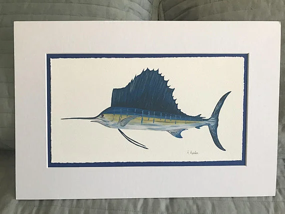 Acrylic Sailfish : This is an acrylic giclee print of a sailfish. The ...