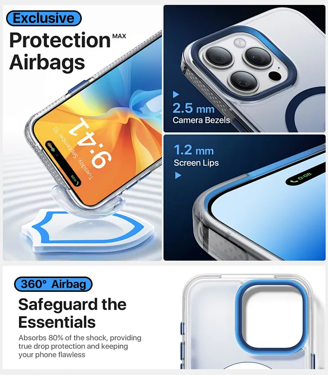 Amazon.com: Aulofe Strong Magnetic for iPhone 15 Pro Case, [Compatible ...