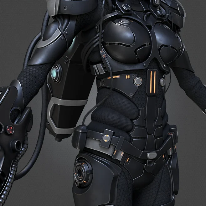 Cyborg, Roman Makarenko : I modified the old 3D model with PBR textures ...