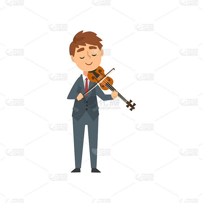 Boy Playing Violin, Talented Young Violinist Chara