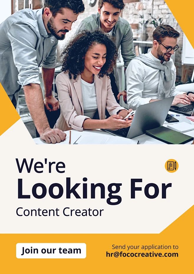 Simple Working Scene Content Creator Hiring LinkedIn Post素材-花瓣网