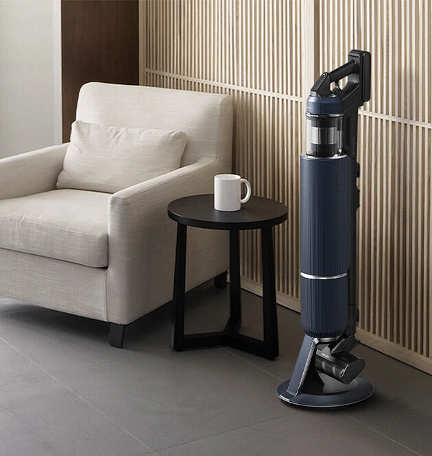 This is the image of Samsung BESPOKE Jet blue color that blends ...