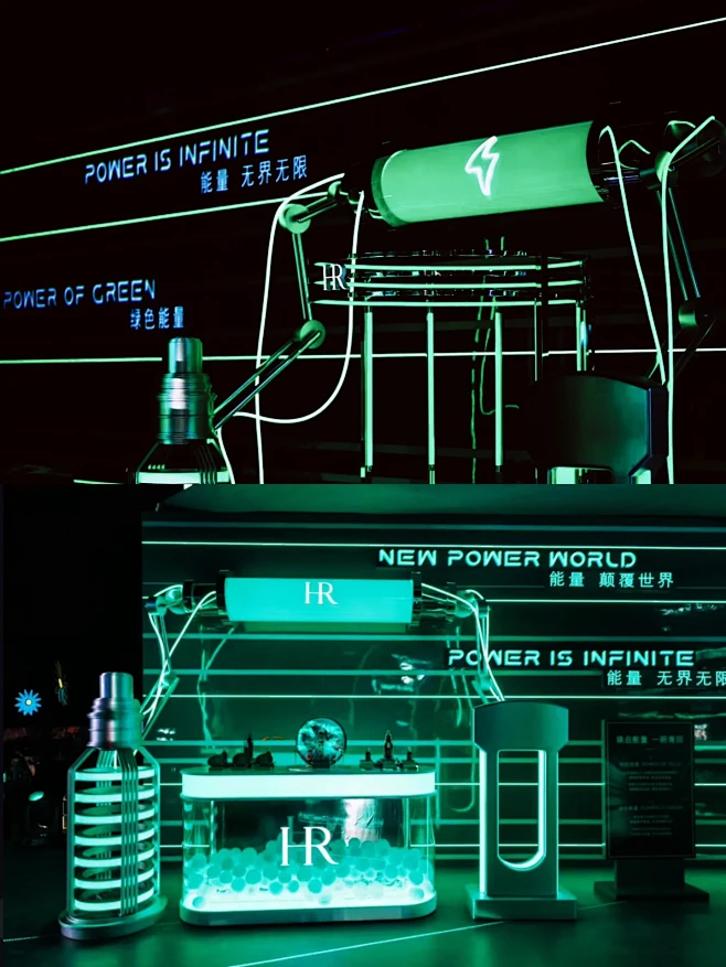 快闪美陈｜HR赫莲娜X特斯拉一路青回快闪店-花瓣网