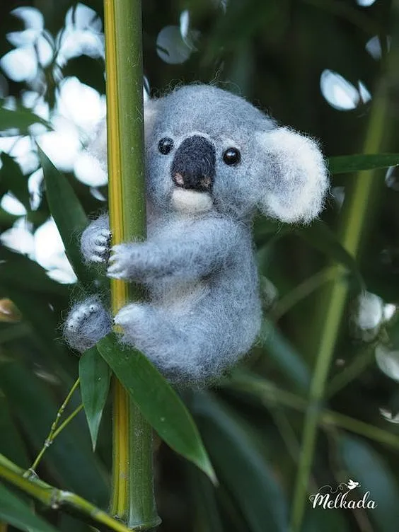 Needle felted koala figurine, koala for nursery, koala felt, koala ...