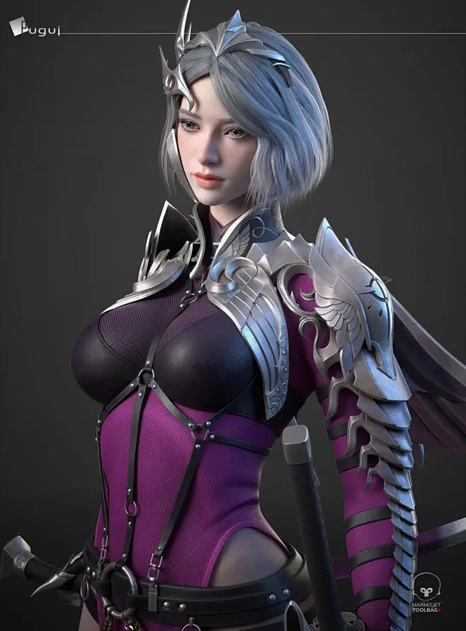 【pugui游戏】--05期网络班刘同学_puigui游戏作品_角色/人物/生物_CG模型网-花瓣网