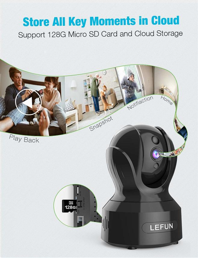 Amazon.com: Updated Wireless Security Camera, Lefun 1080P Smart AI Pet ...